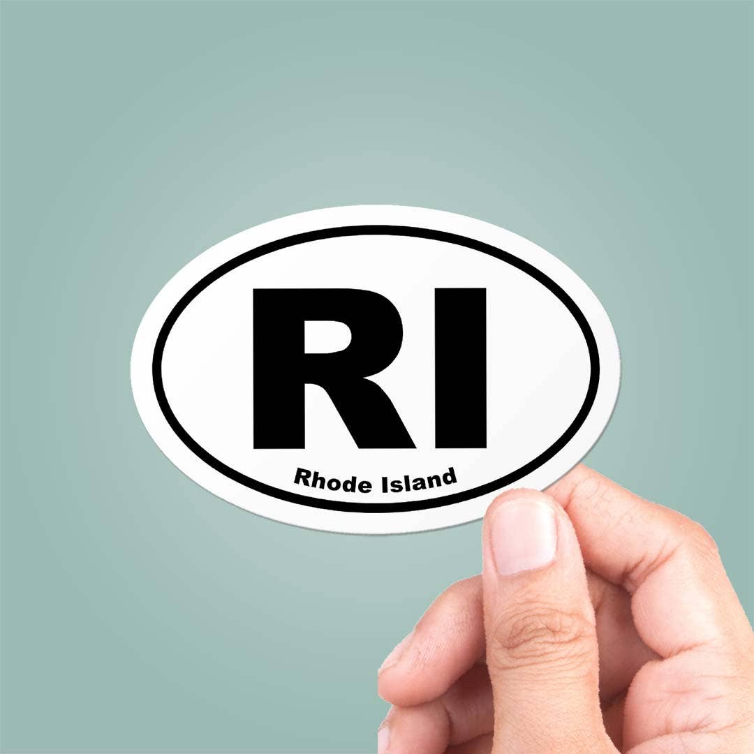 Rhode Island RI State Oval Sticker – therapy boutiques